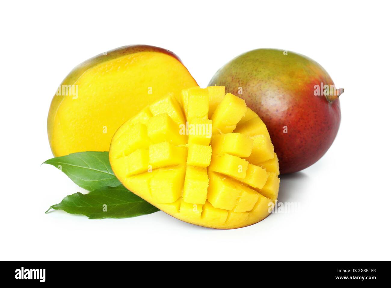 Ripe mango fruit isolated on white background Stock Photo - Alamy