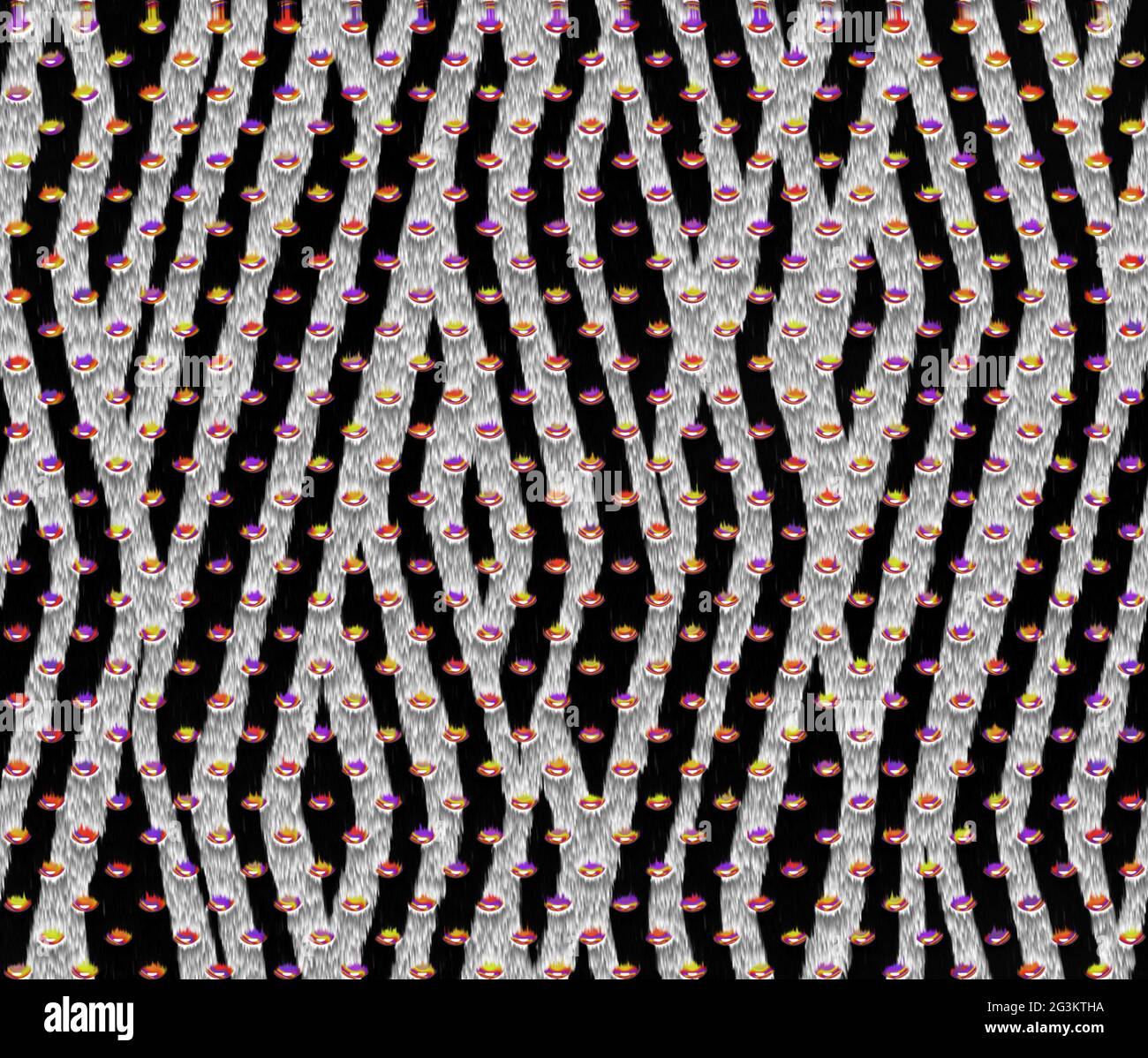 Black and white zebra fur with multicolored diamonds Stock Photo - Alamy