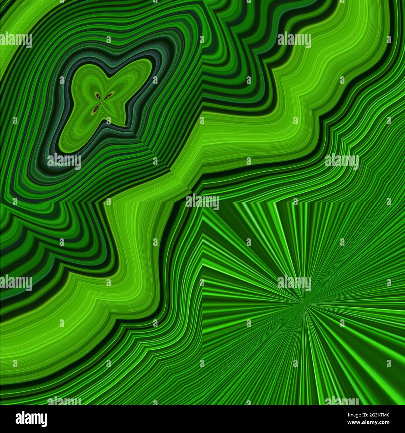 Curvy lines in shades of green, abstract background Stock Photo - Alamy