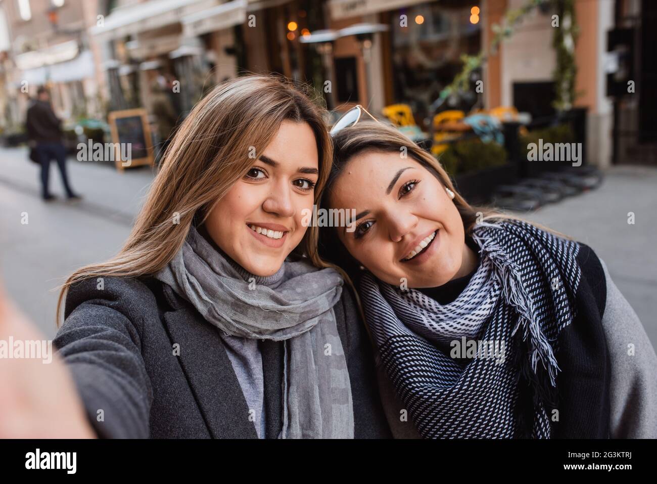 Portrait of two beautiful young blonde girls 25 years old Stock Photo ...