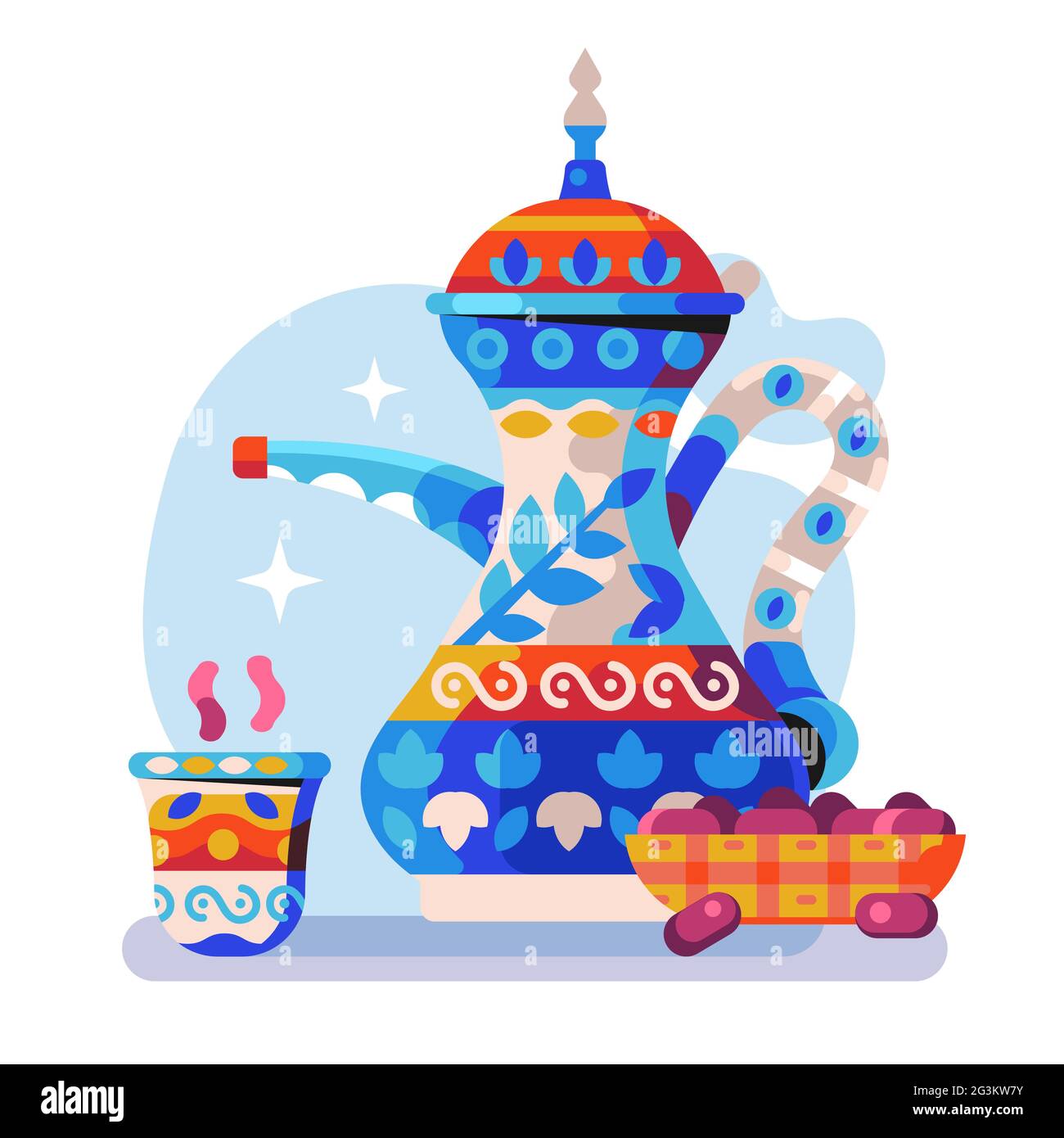 Cup kettle coffee Stock Vector Images - Alamy