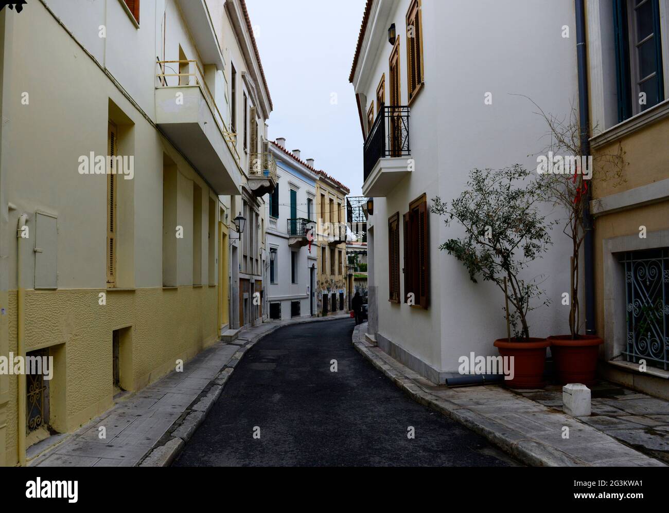 Walking through the Plaka neighborhood in Athens, Greece Stock Photo ...