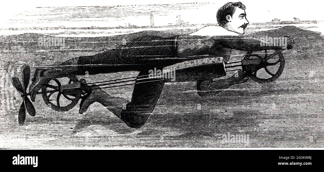 sports, swimming, swimming apparatus of William Richardson, wood ...