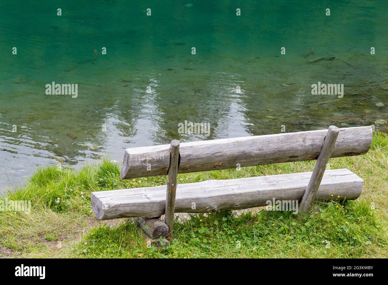 Old wooden park Stock Photo - Alamy