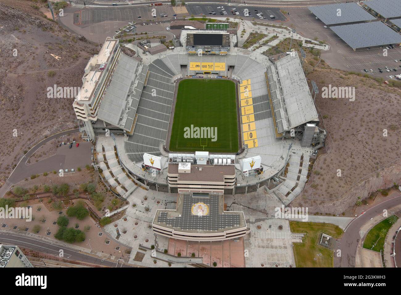 Tempe, United States. 26th Jan, 2021. An aerial view of Sun Devil ...