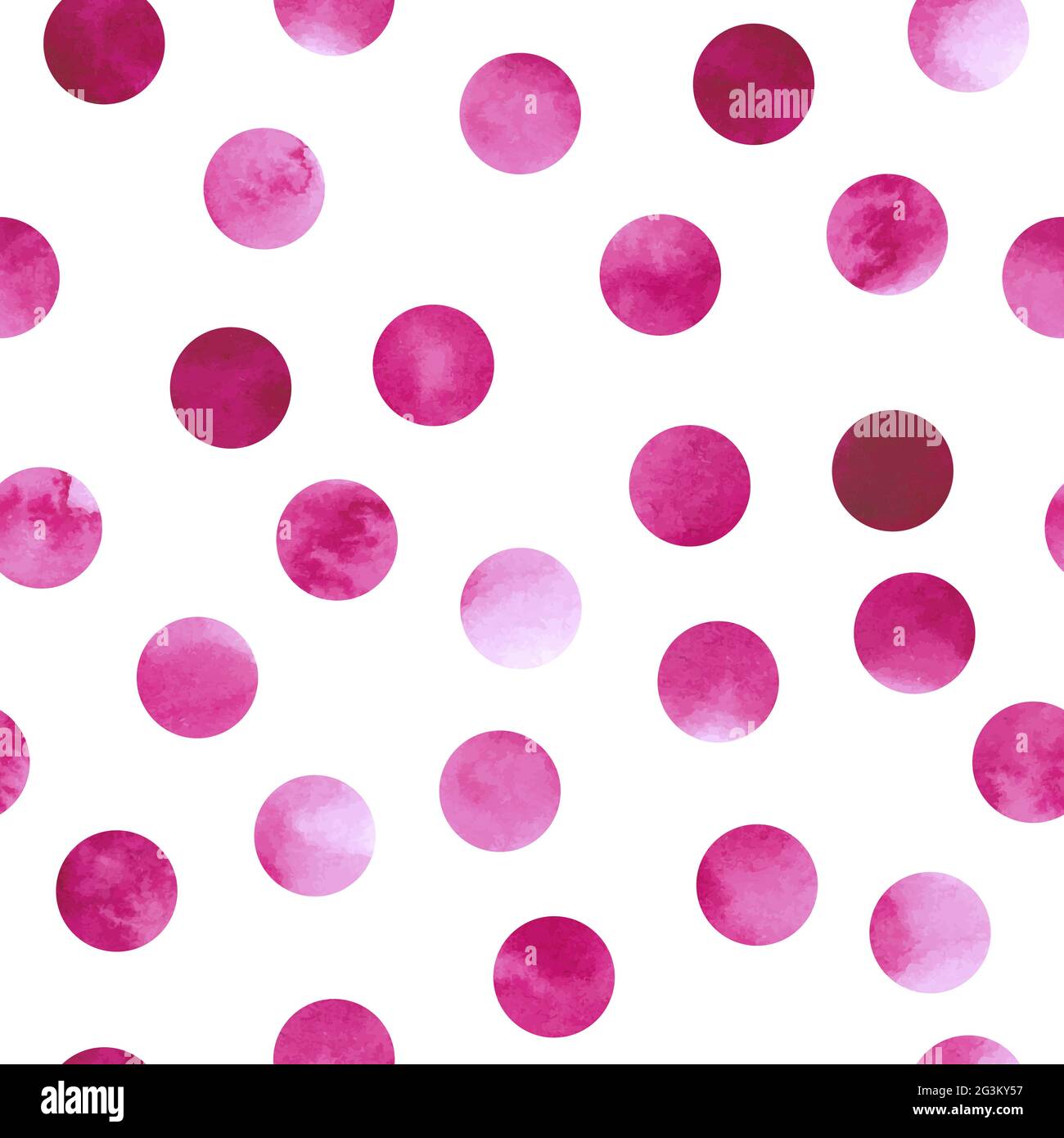 Holiday Seamless pattern. Pink watercolor dots on a white background ...