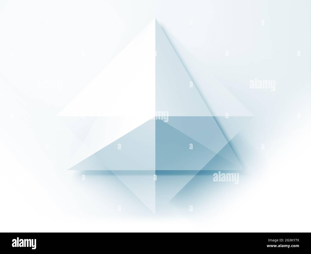 Digital background illustration with an abstract white geometric shape ...