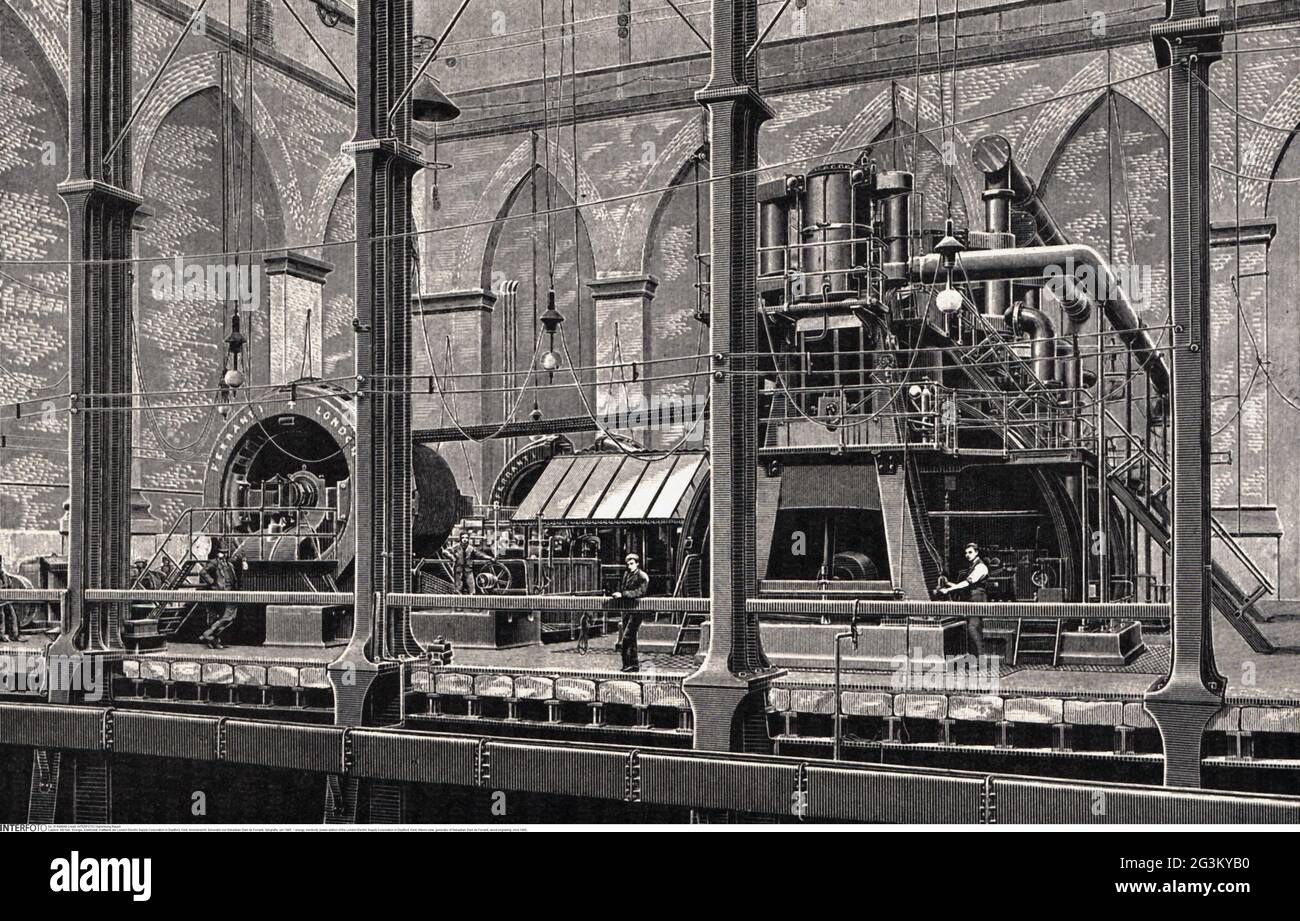 energy, electricity, power station of the London Electric Supply ...