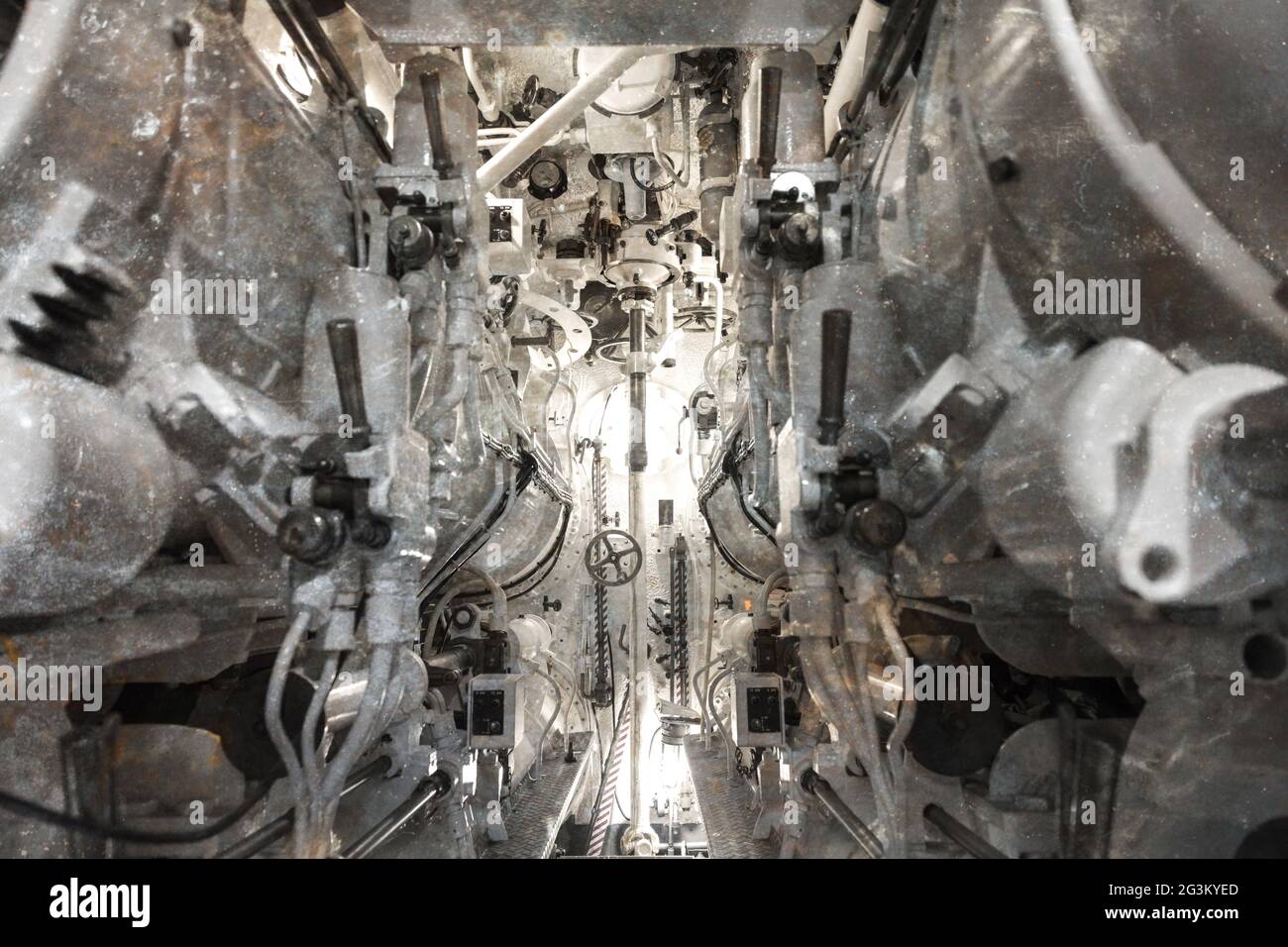 Control of torpedo tubes on a submarine Stock Photo - Alamy