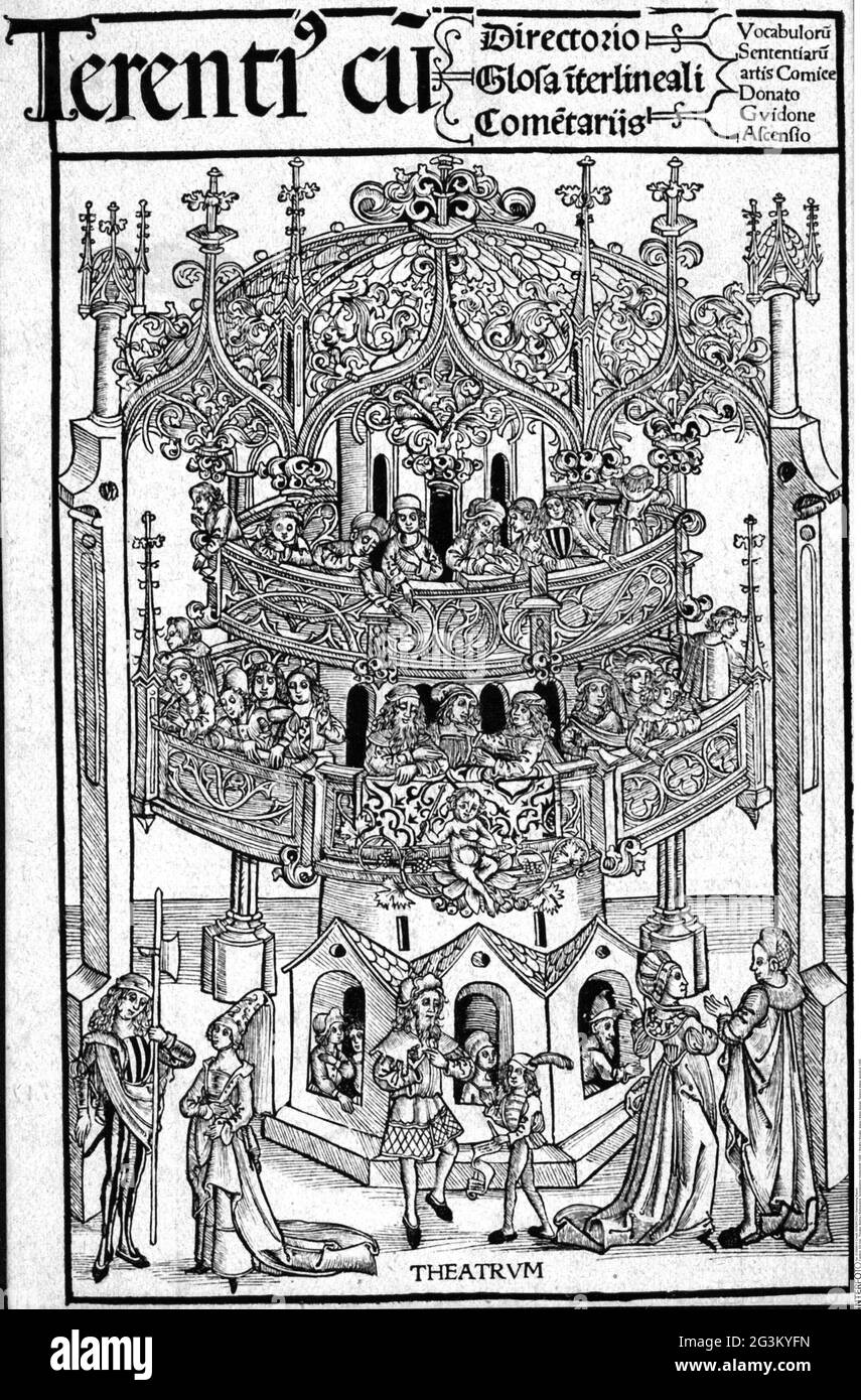 Renaissance theatre woodcut hi-res stock photography and images - Alamy