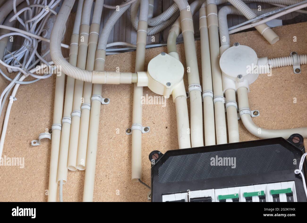 Old dutch fusebox connection Stock Photo - Alamy