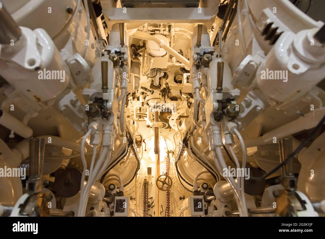 Control of torpedo tubes on a submarine Stock Photo - Alamy