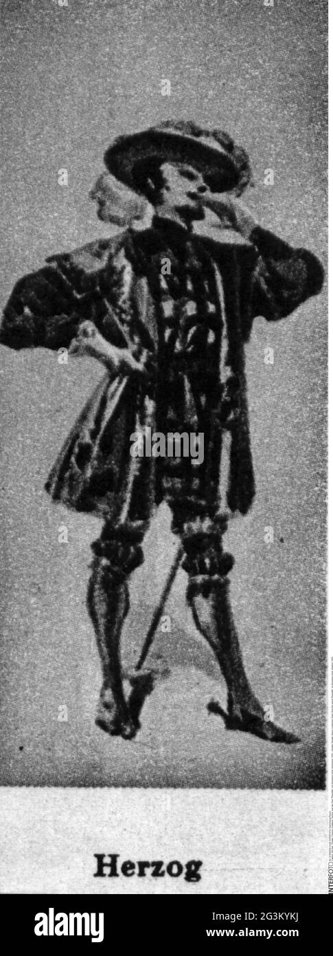 theatre / theater, figure / costumes, Duke, from the opera "Rigoletto ...