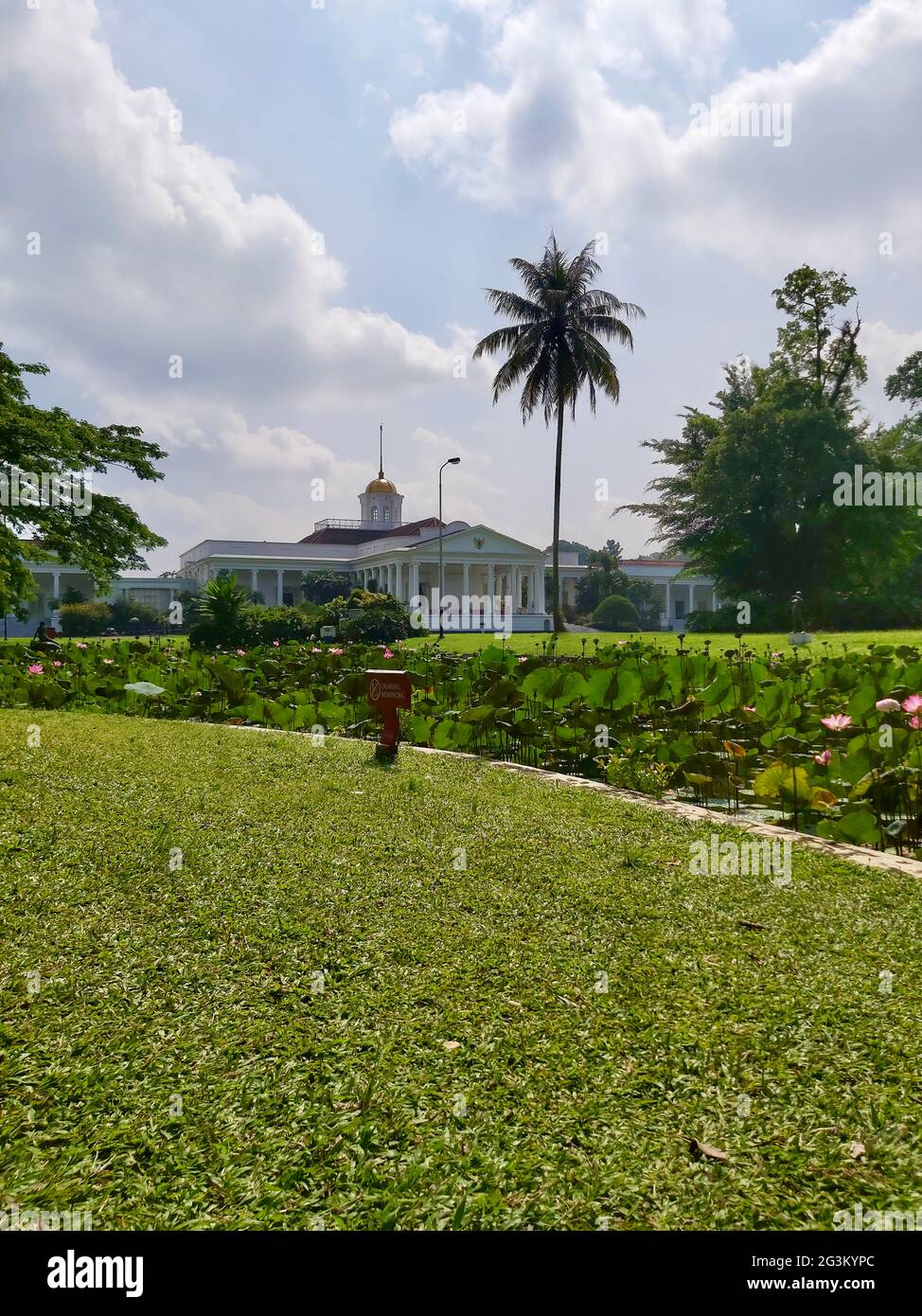 Presidential Palace at Bogor Botanical Garden, Indonesia Stock Photo ...