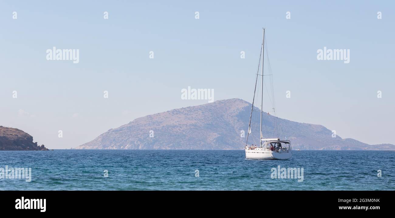Sailing boat in Greece Stock Photo - Alamy
