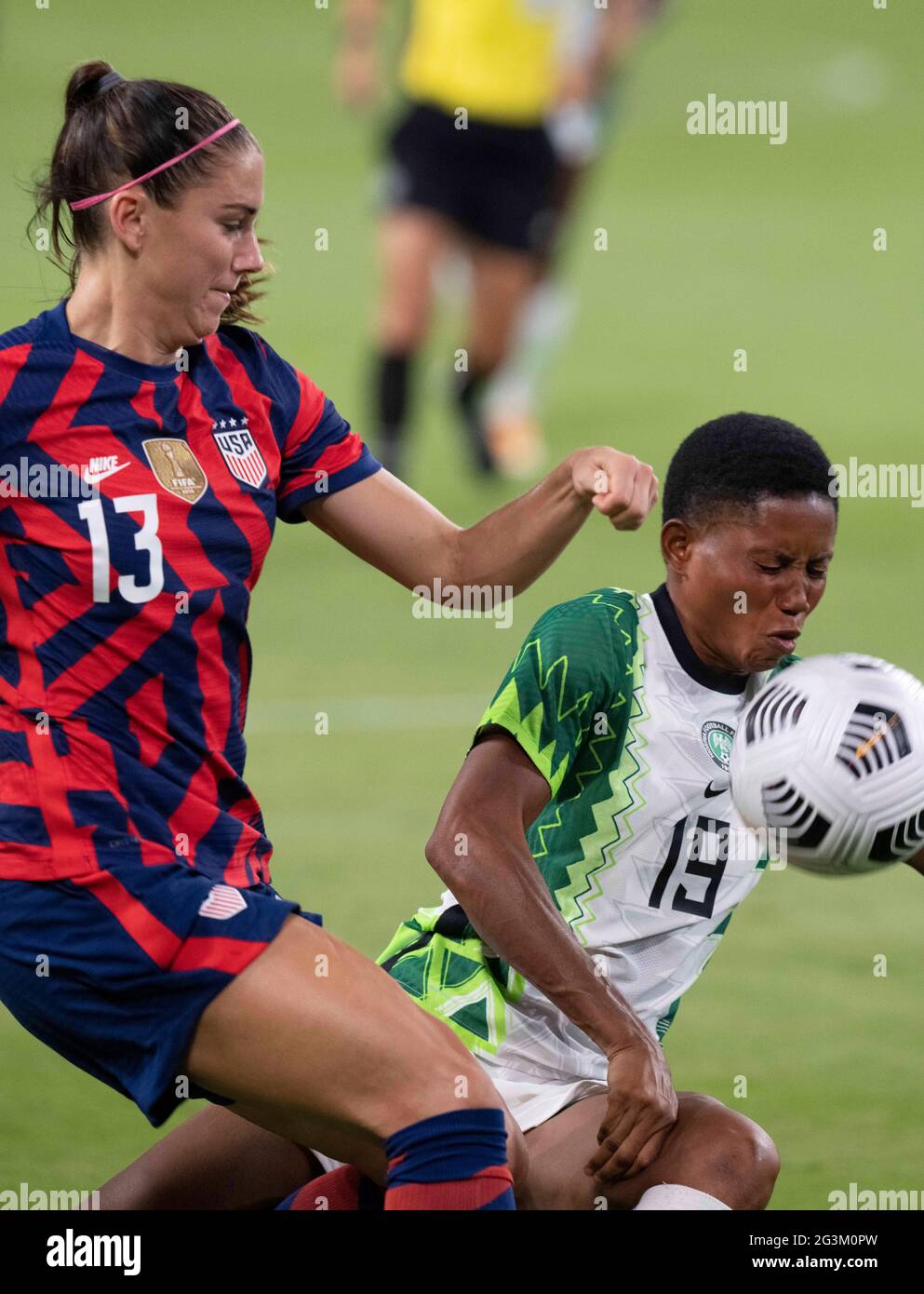 Austin, Texas, USA, June 16 2021: Veteran forward ALEX MORGAN brings ...