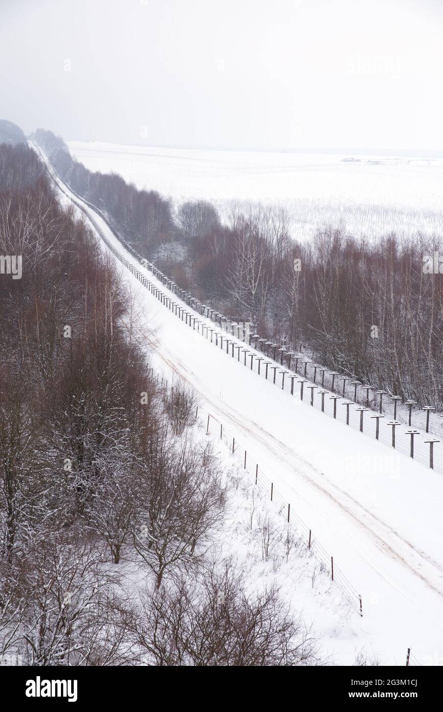 Section of the state border Stock Photo - Alamy