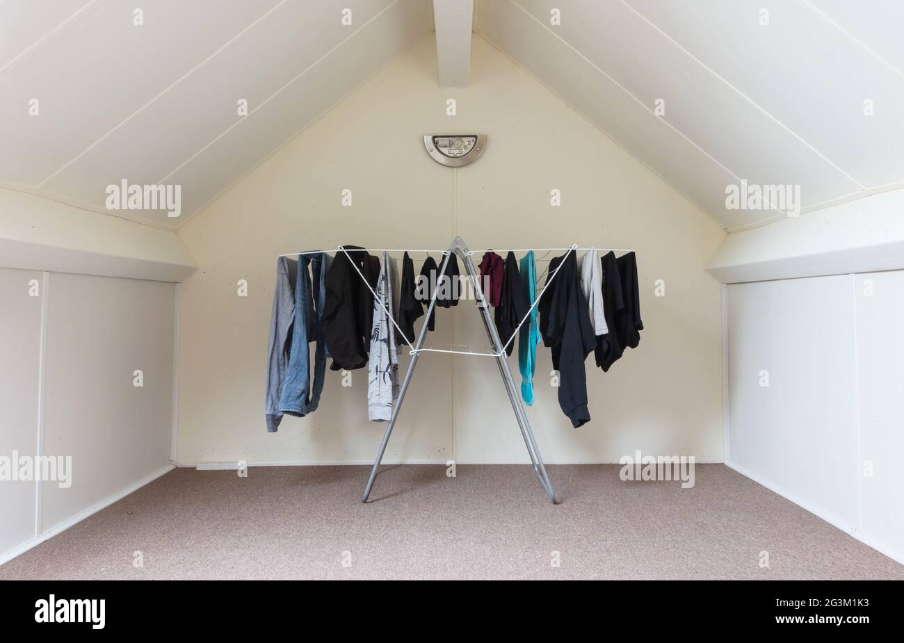 Empty attic room interior Stock Photo - Alamy