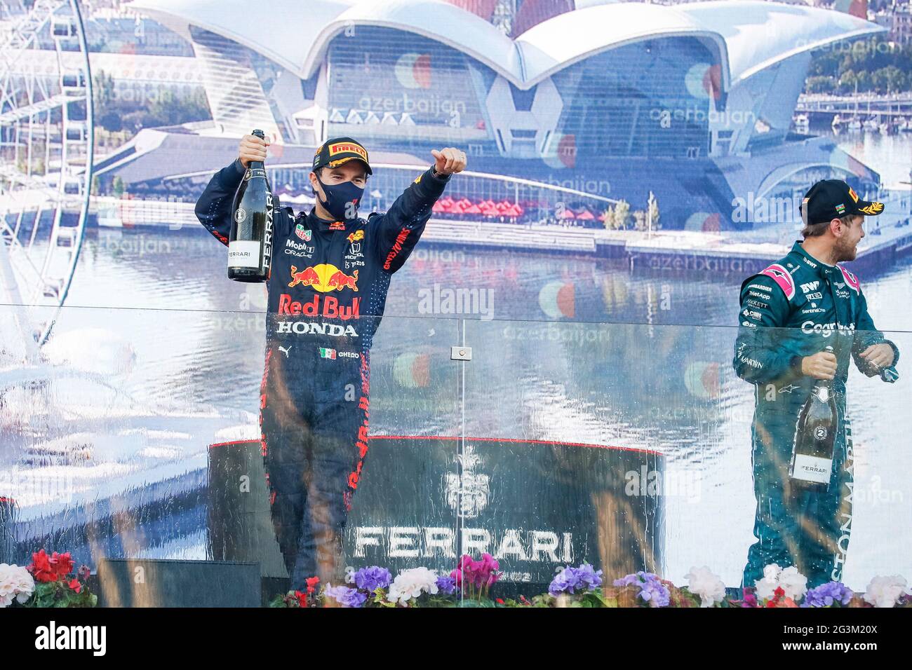 2021 azerbaijan grand prix podium hi-res stock photography and images ...