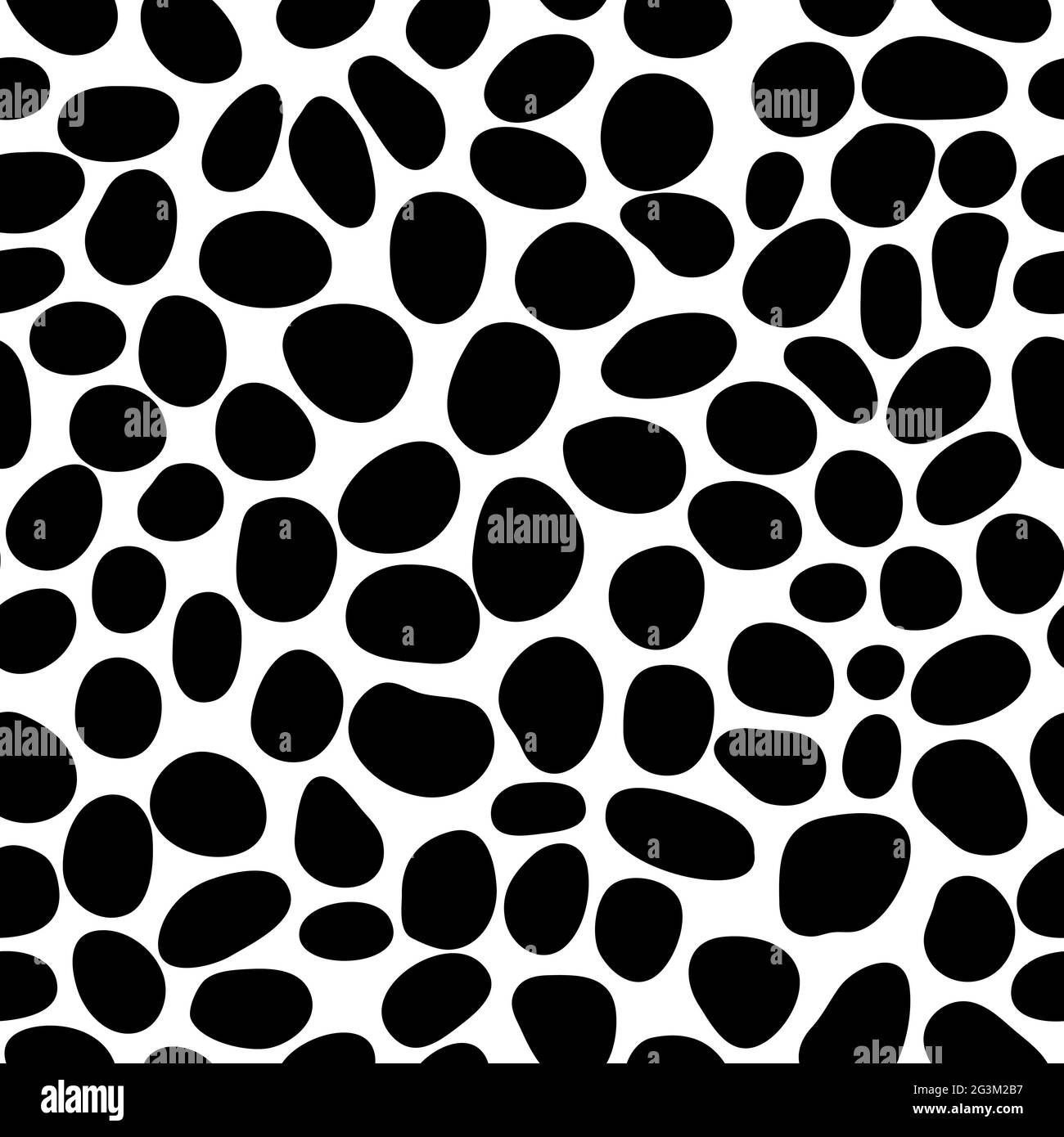 Seamless vector dot pattern. Hand drawn black spots isolated on white ...