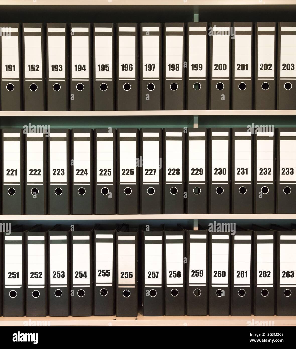 Many folders in a closet Stock Photo - Alamy