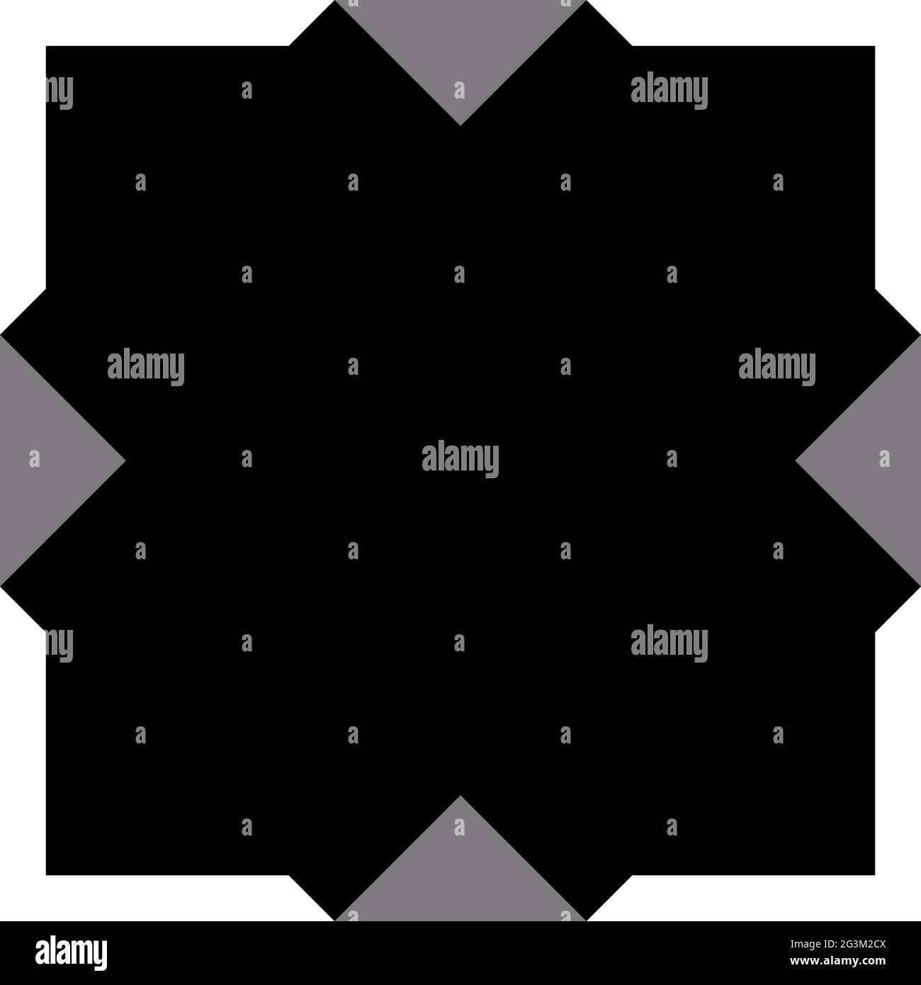 Vector paper cut basis for your design. Black square sheet with curled ...