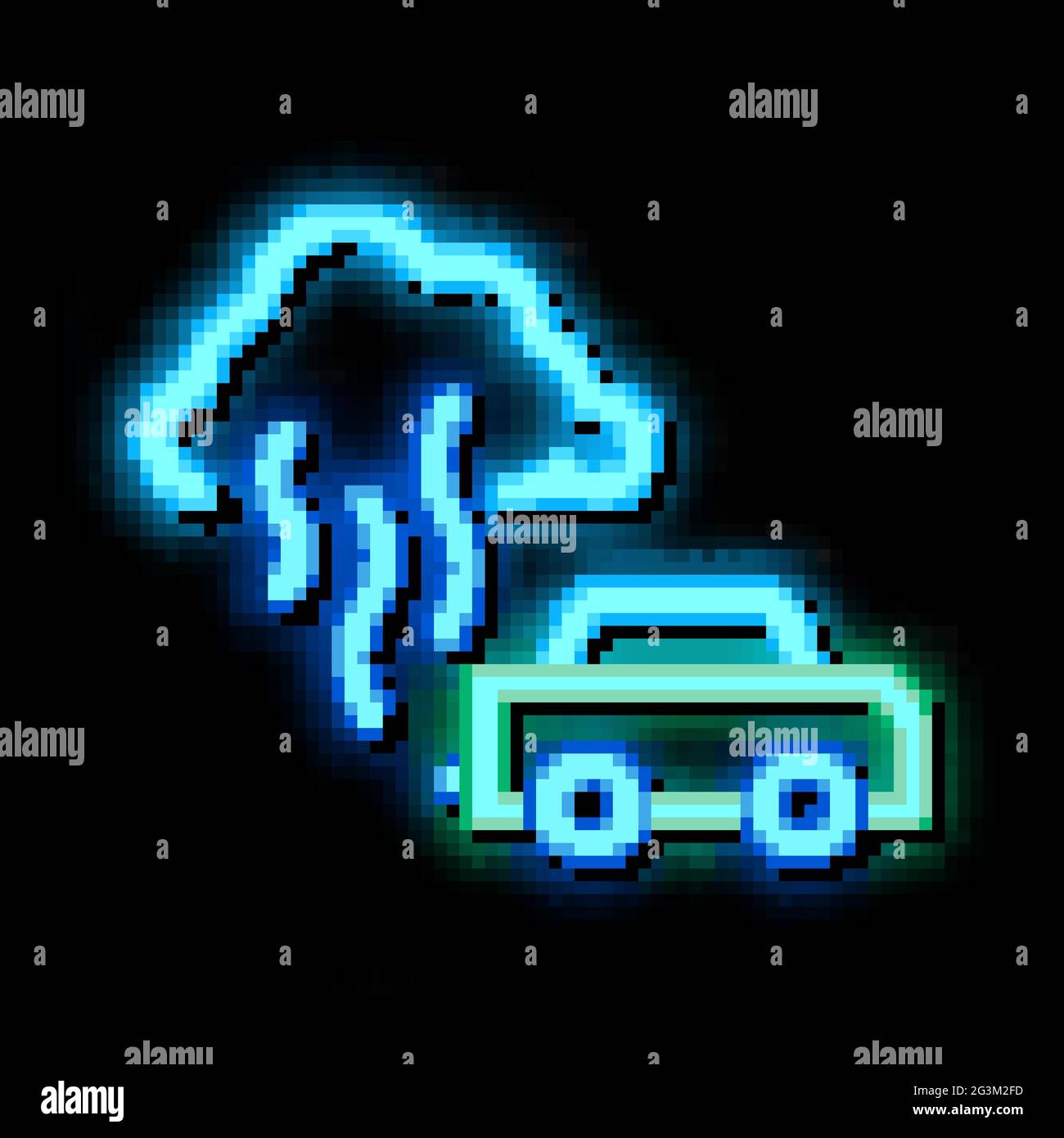 car smog smoke neon glow icon illustration Stock Vector Image & Art - Alamy