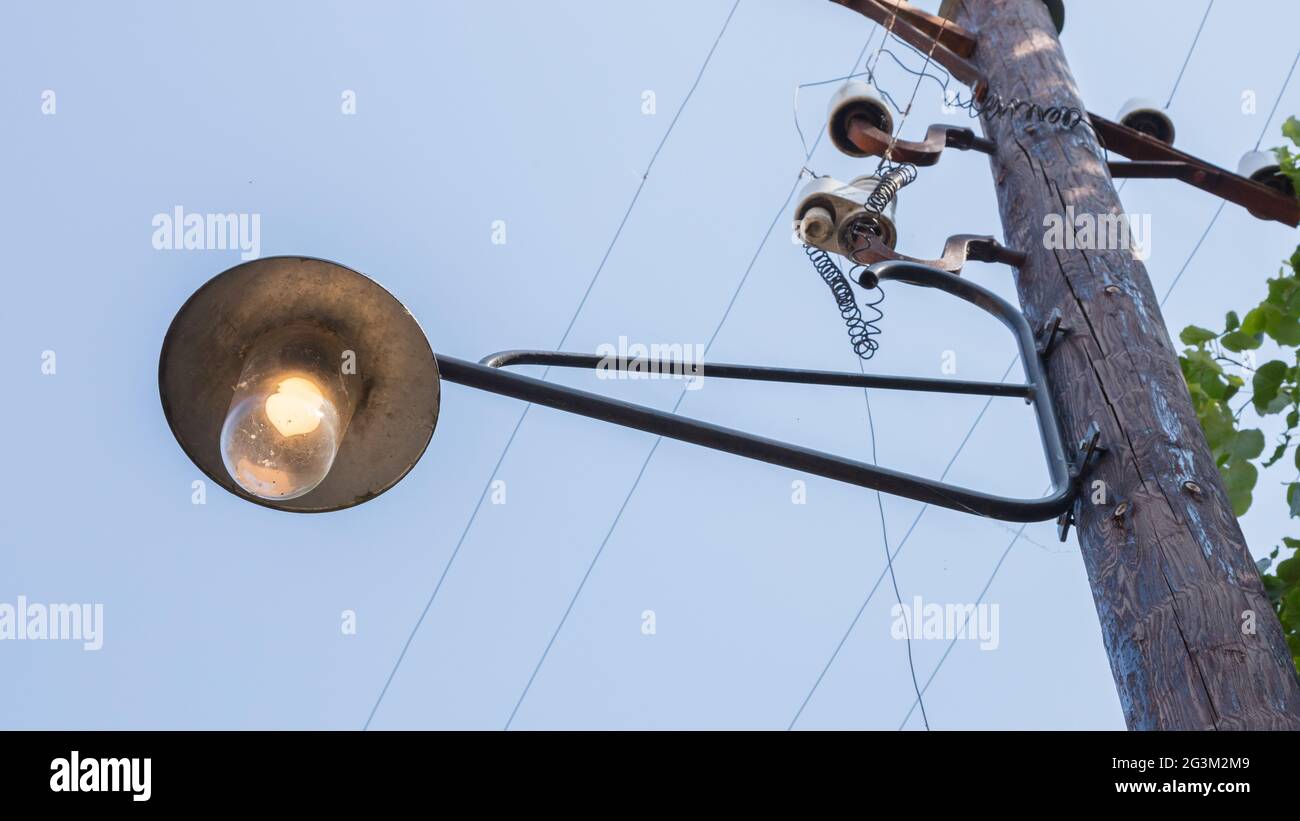 Vintage light at a railway station Stock Photo - Alamy