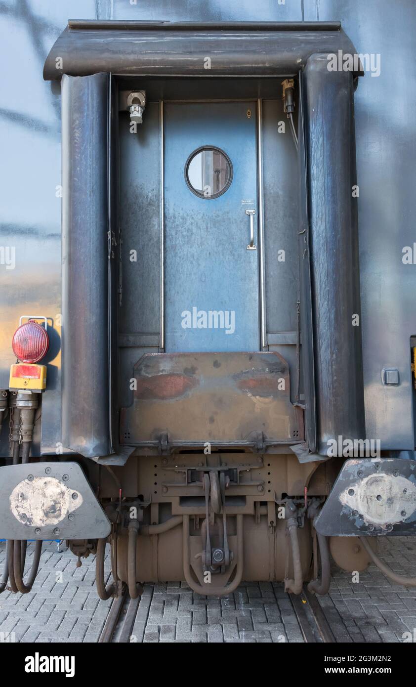 Vintage door on the train compartment Stock Photo - Alamy
