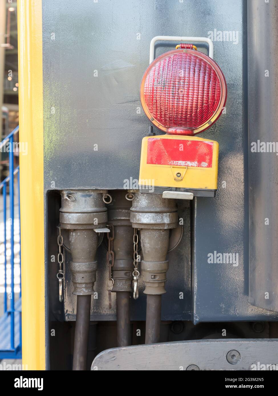 Power cables connecting train carriages Stock Photo - Alamy