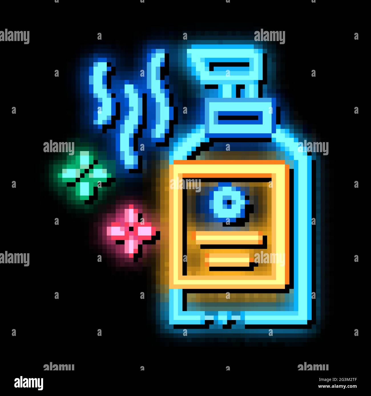 aromatic liquid soap bottle neon glow icon illustration Stock Vector ...