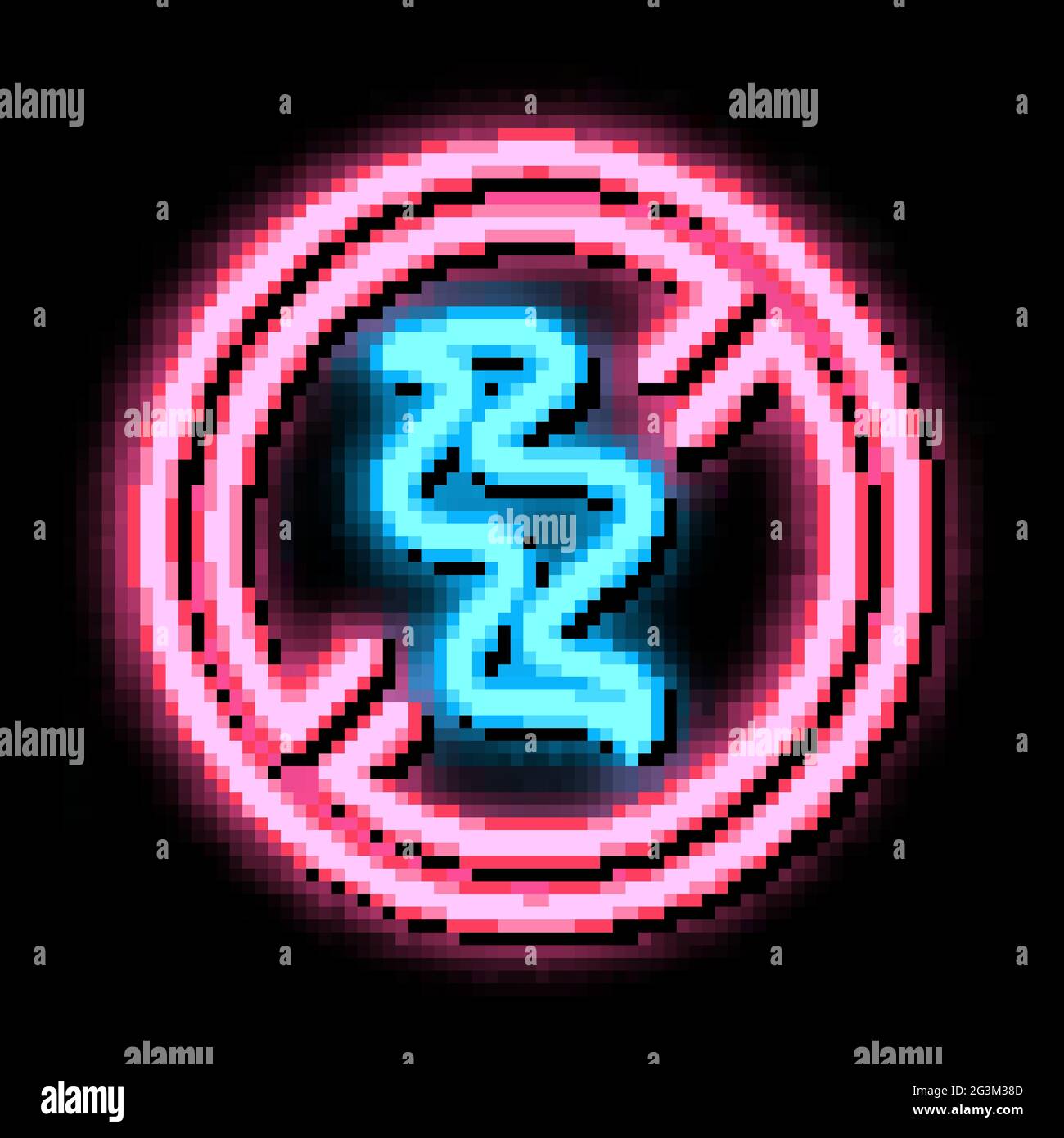 smoke crossed out sign neon glow icon illustration Stock Vector Image ...