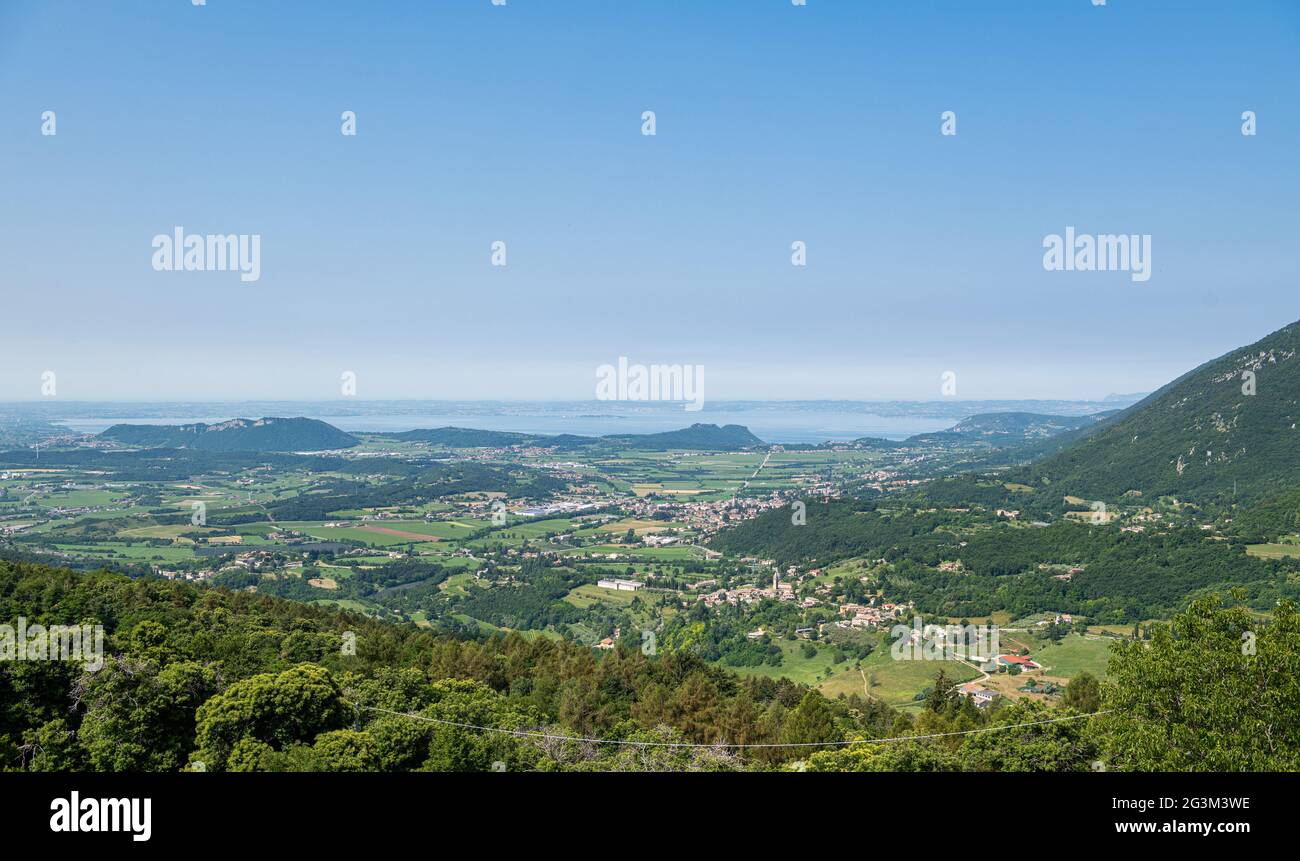 Caprino Veronese, Italy. 15th June, 2021. From the balcony of a ...