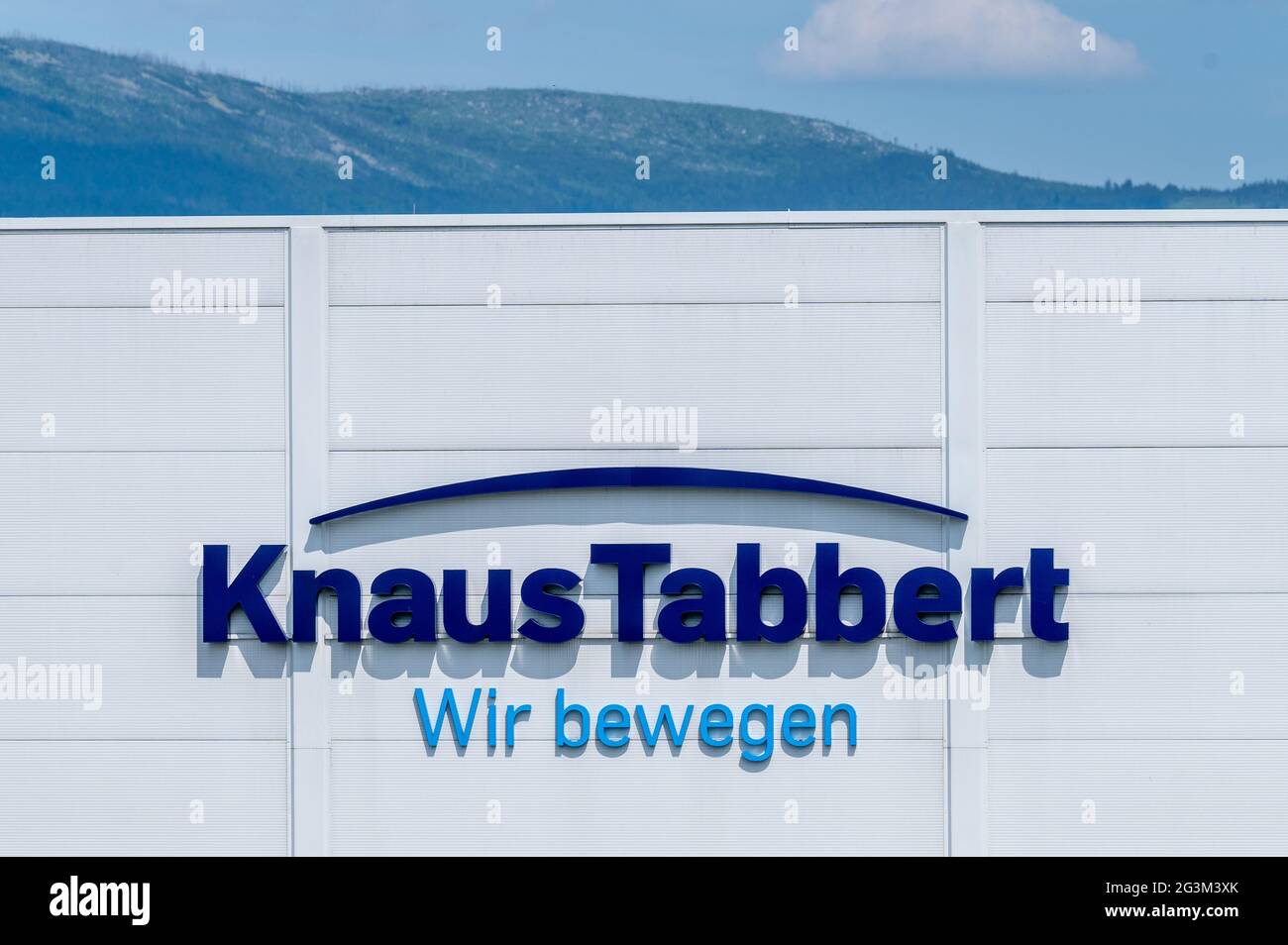 16 June 2021, Bavaria, Jandelsbrunn: The Knaus-Tabbert AG logo is ...