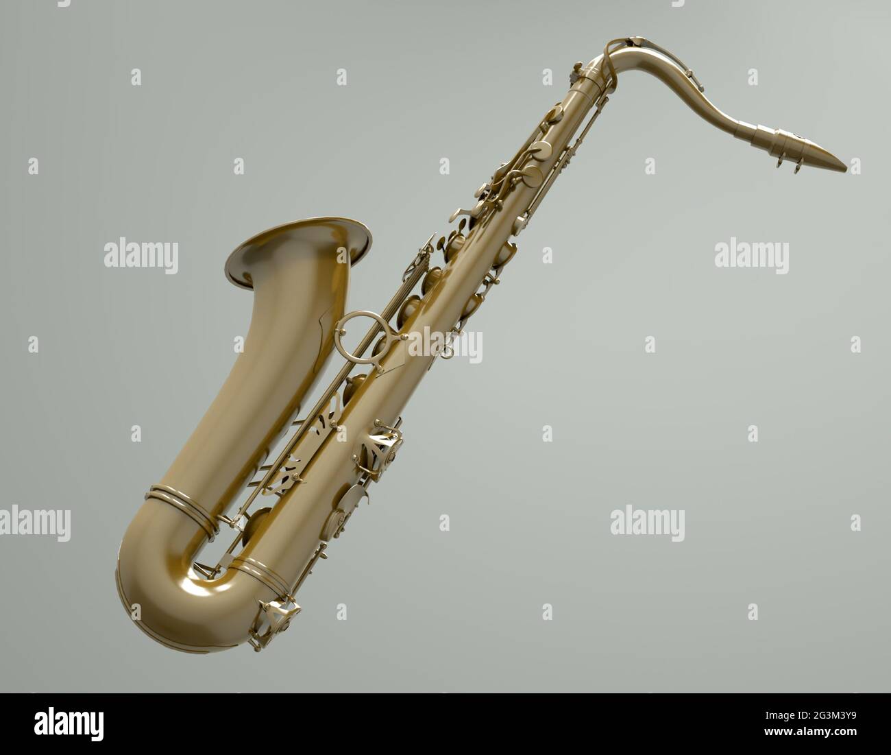 Saxophone - 3d illustration Stock Photo - Alamy