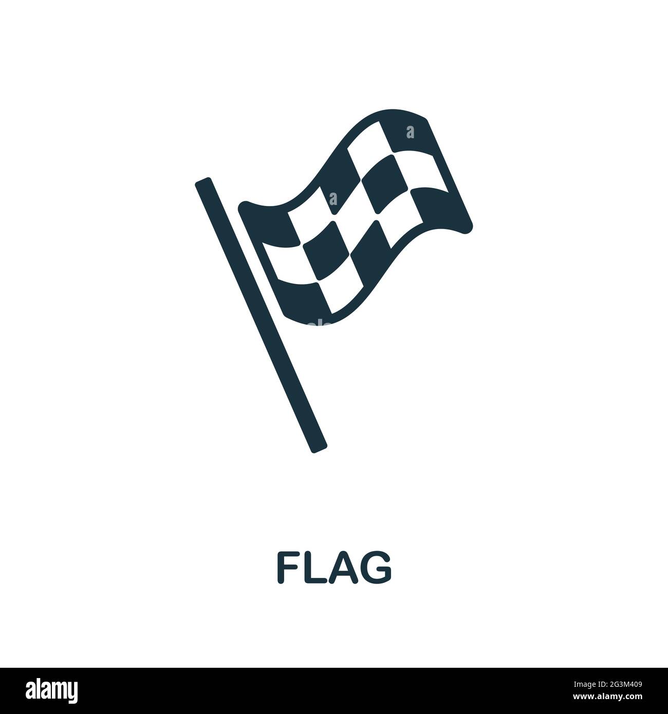 Flag flat icon. Colored filled simple Flag icon for templates, web ...
