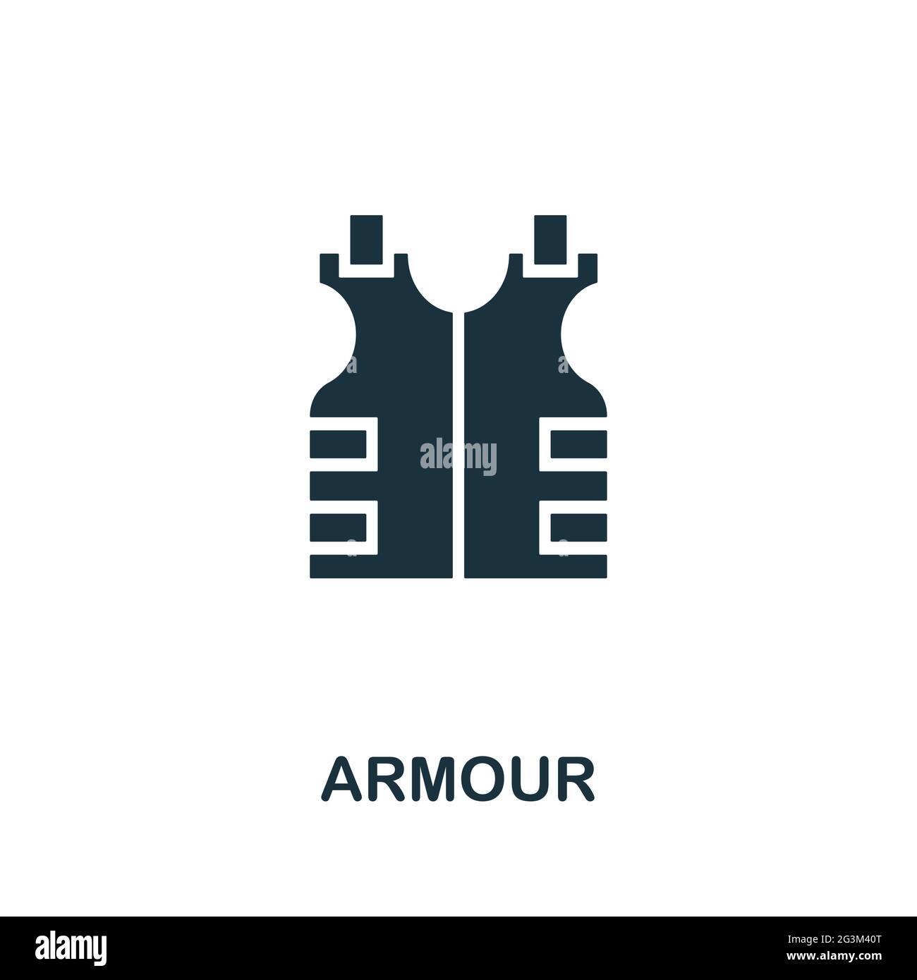 Armour flat icon. Colored filled simple Armour icon for templates, web ...