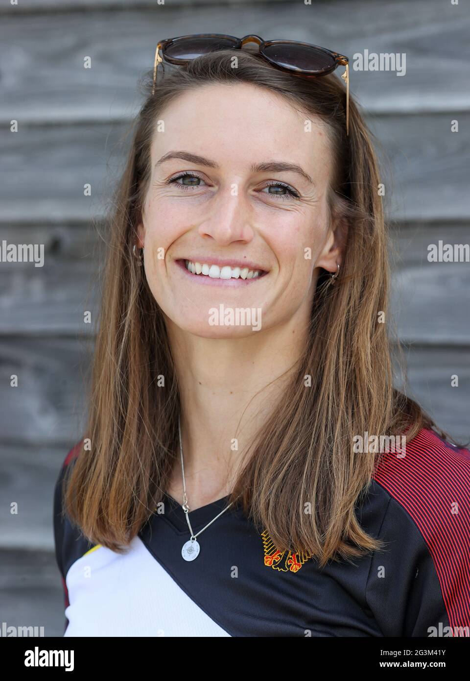 Leipzig, Germany. 16th June, 2021. The German slalom canoeist Ricarda ...