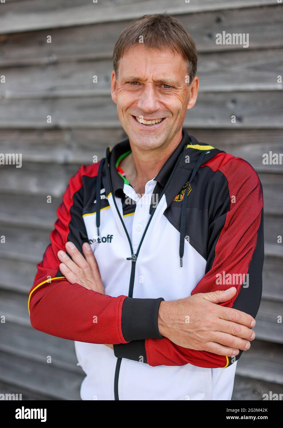 Leipzig, Germany. 16th June, 2021. Klaus Pohlen, head coach of the ...