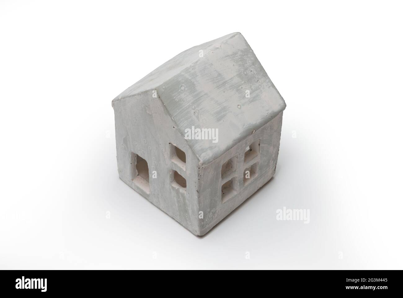 Small house on a white card Stock Photo - Alamy