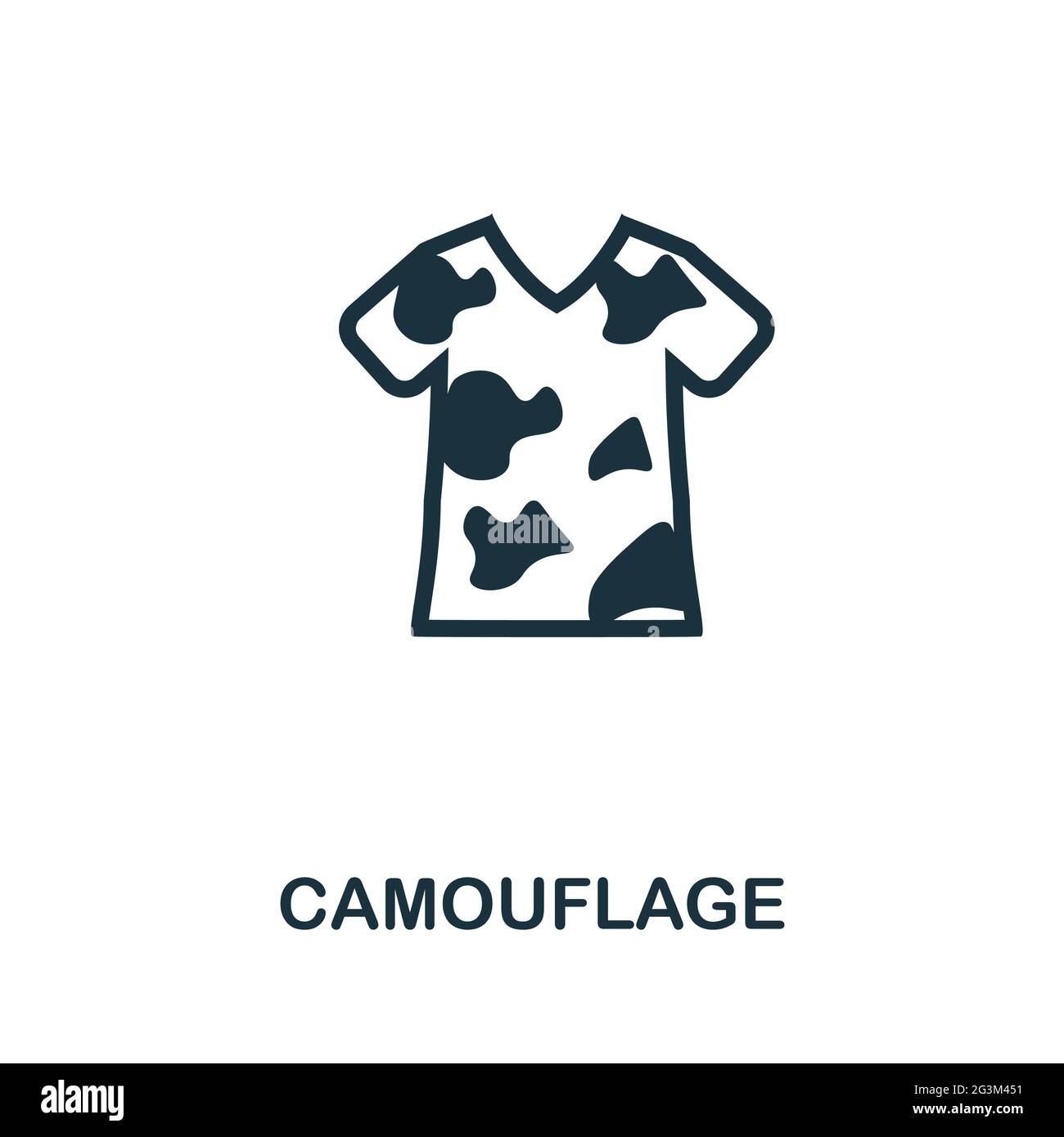 Camouflage flat icon. Colored filled simple Camouflage icon for ...