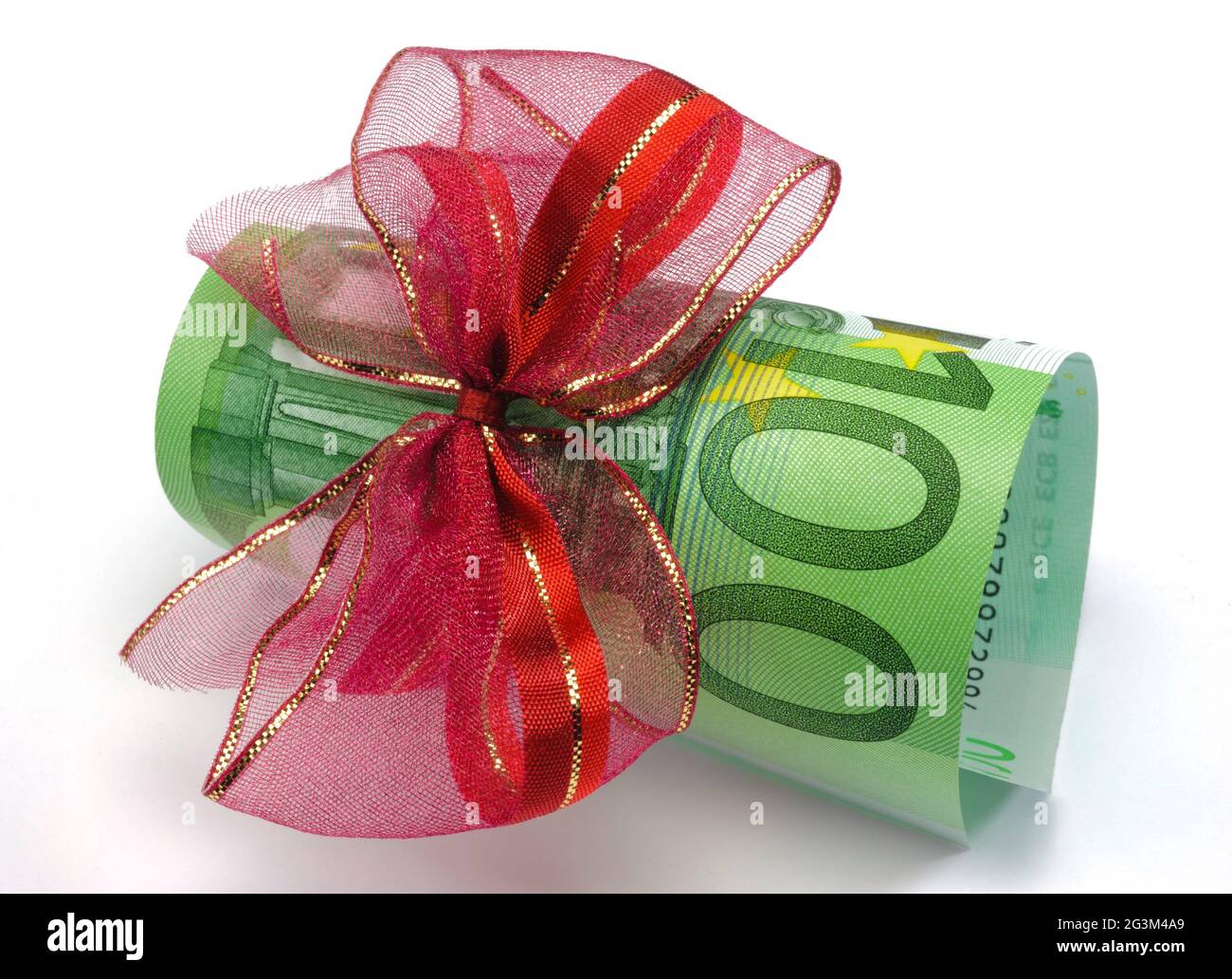 Euro banknote as gift Stock Photo - Alamy