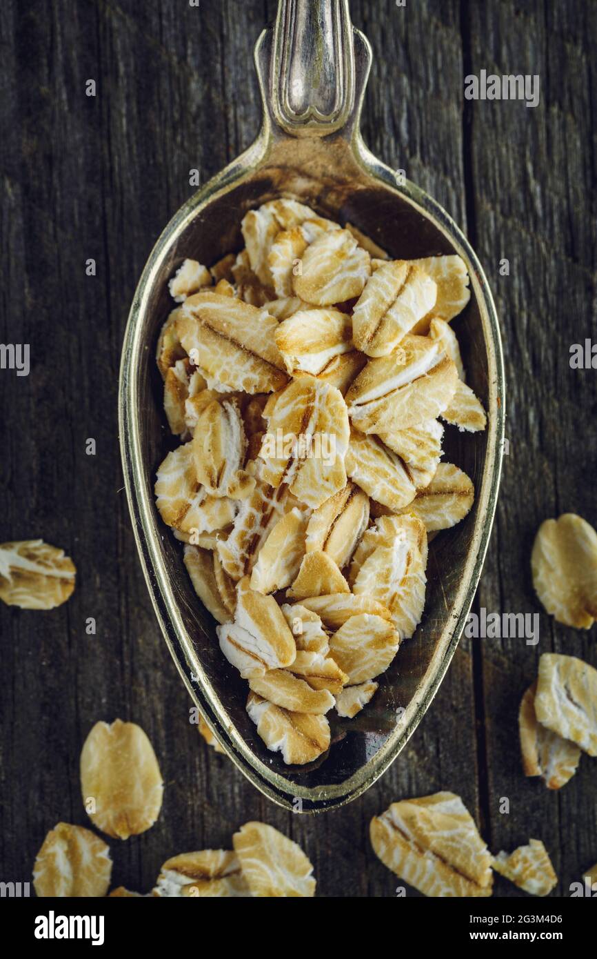 Close up oats spoon hi-res stock photography and images - Alamy