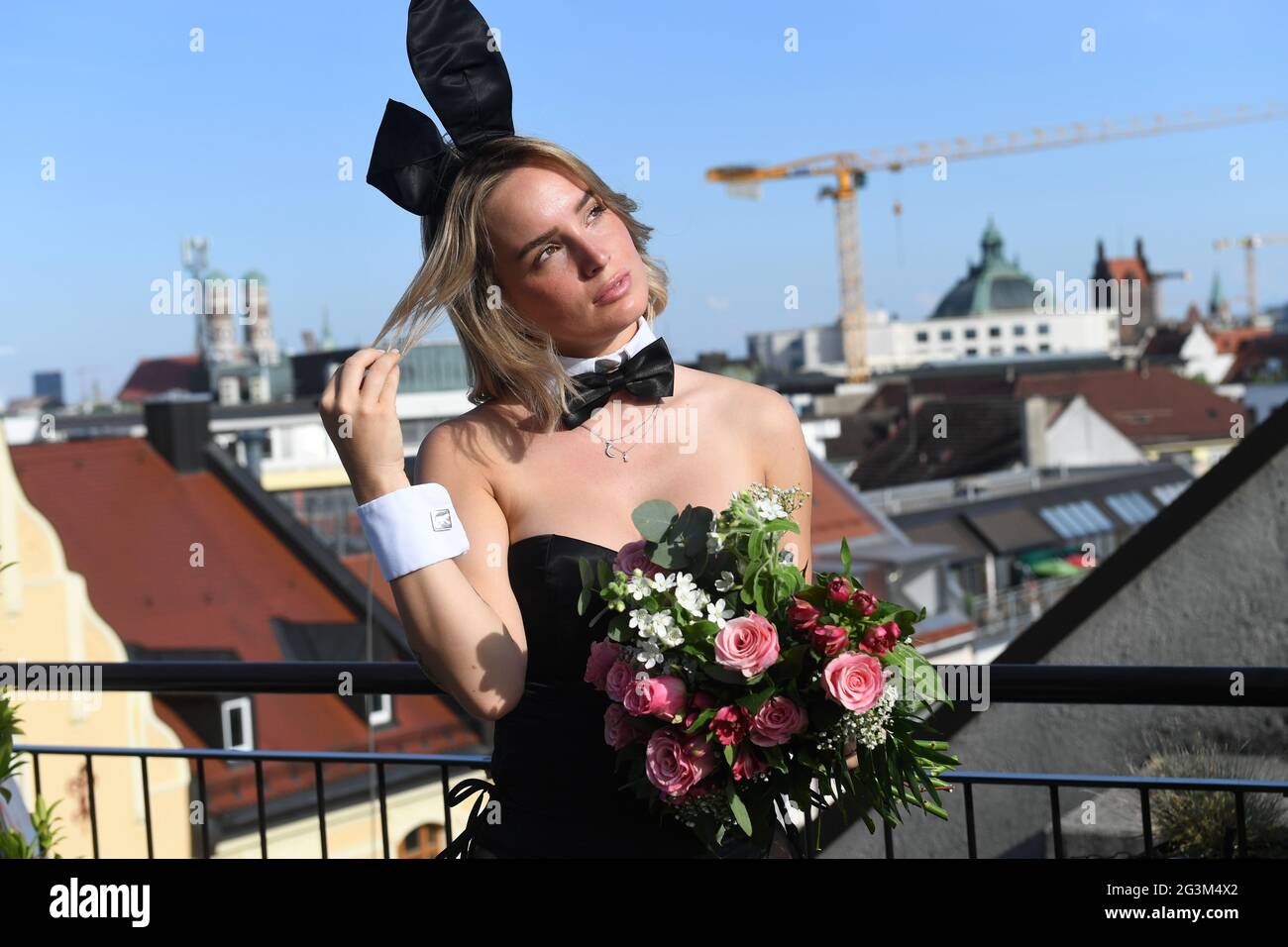 Munich, Germany. 16th June, 2021. The newly crowned Playmate of the ...