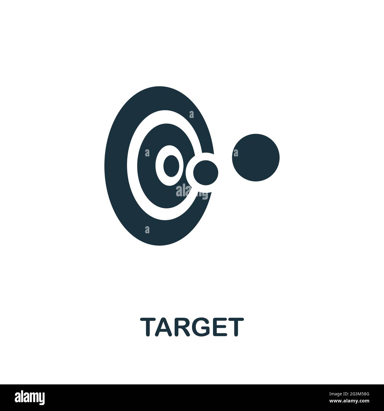 Target flat icon. Colored filled simple Target icon for templates, web ...