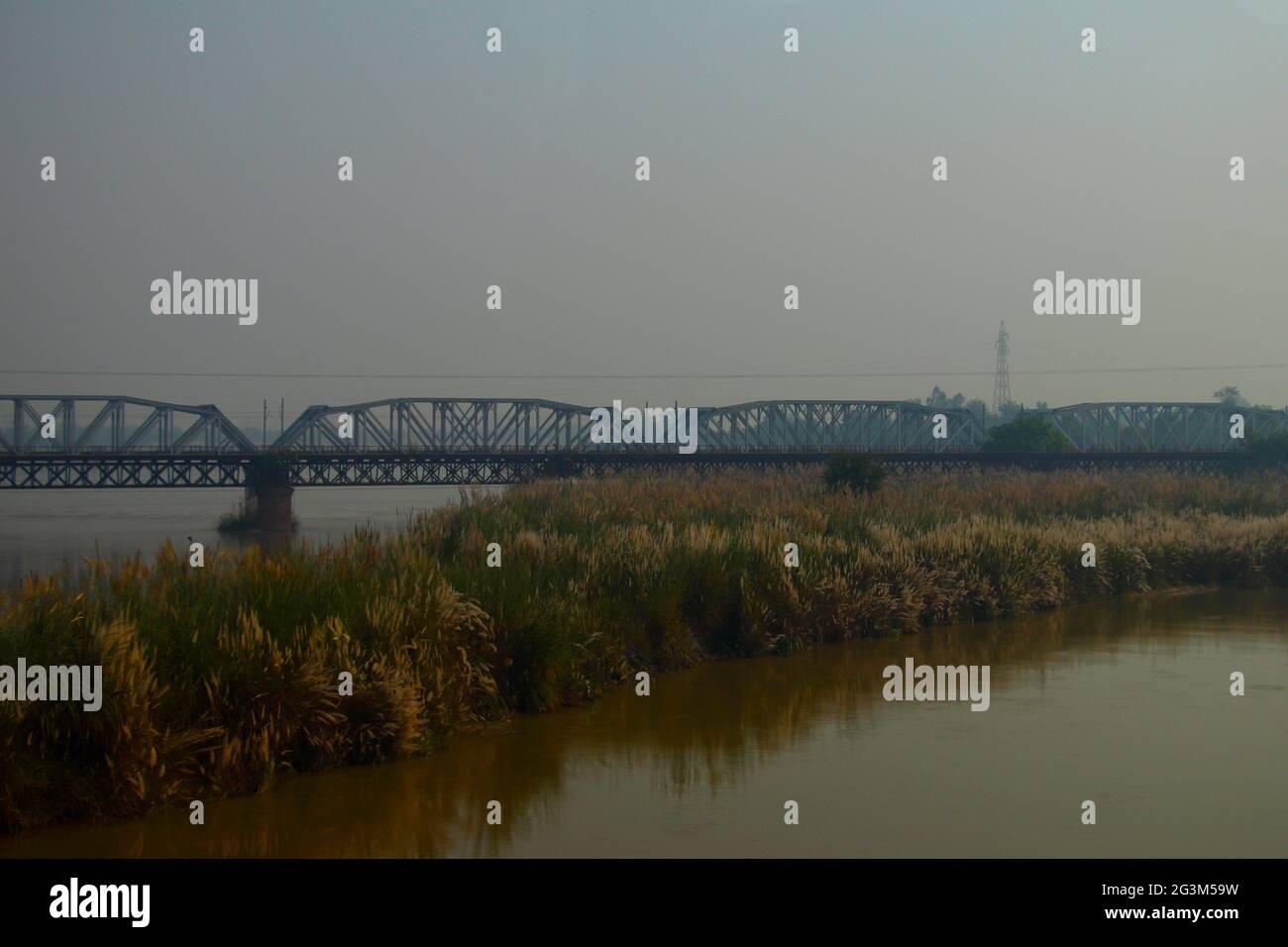 Wooden bridge mist hi-res stock photography and images - Alamy