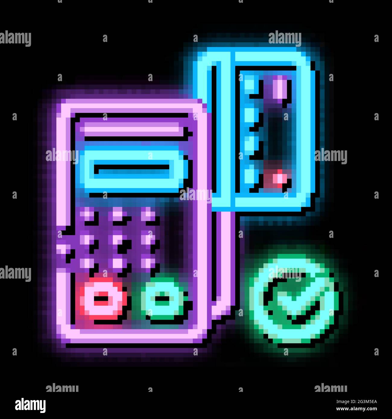 card pos terminal neon glow icon illustration Stock Vector Image & Art ...