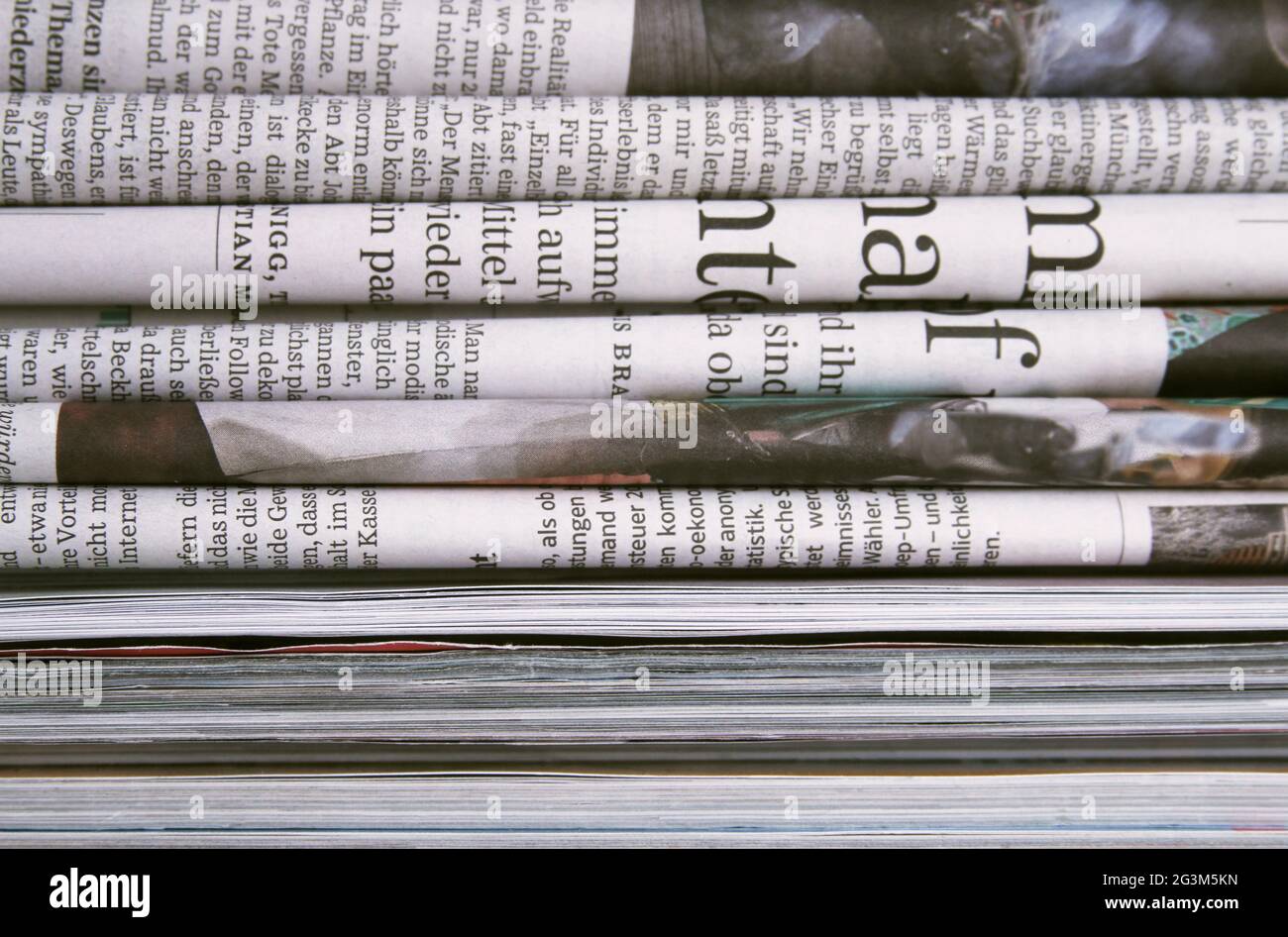 Stack of newspaper Stock Photo - Alamy
