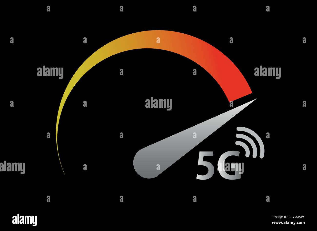 5G network speed, speedometer concept. Stock vector Stock Vector Image ...