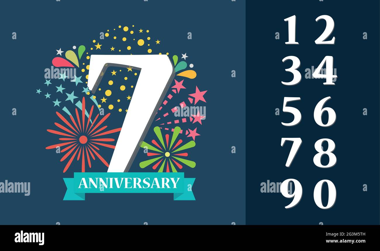 Anniversary template for banner design. Wedding floral. Stock vector ...